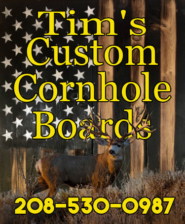 Tim Passey Cornhole Decals 2.5" x 3" — Ripper Graphics