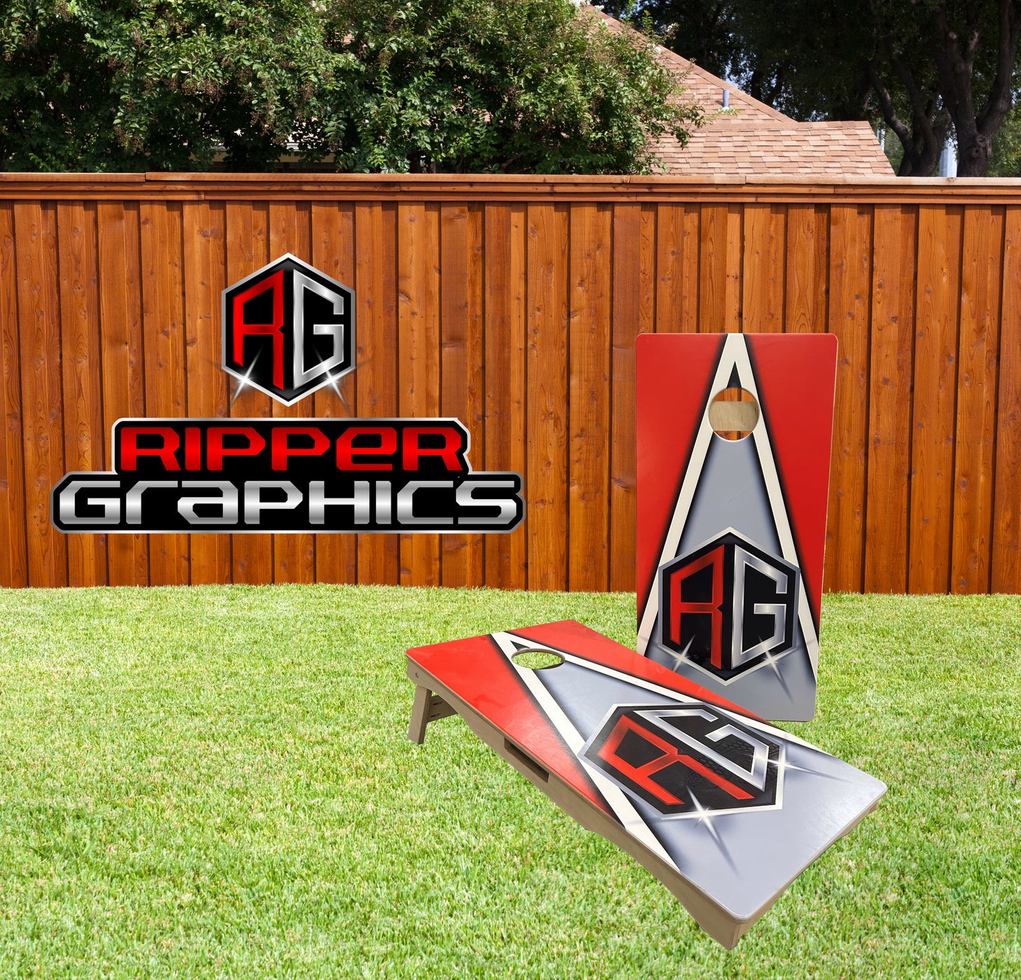 Ripper Graphics Direct Print Cornhole Tops and Wraps